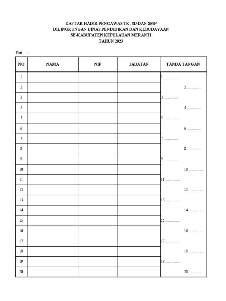 ABSEN Pengawas | PDF