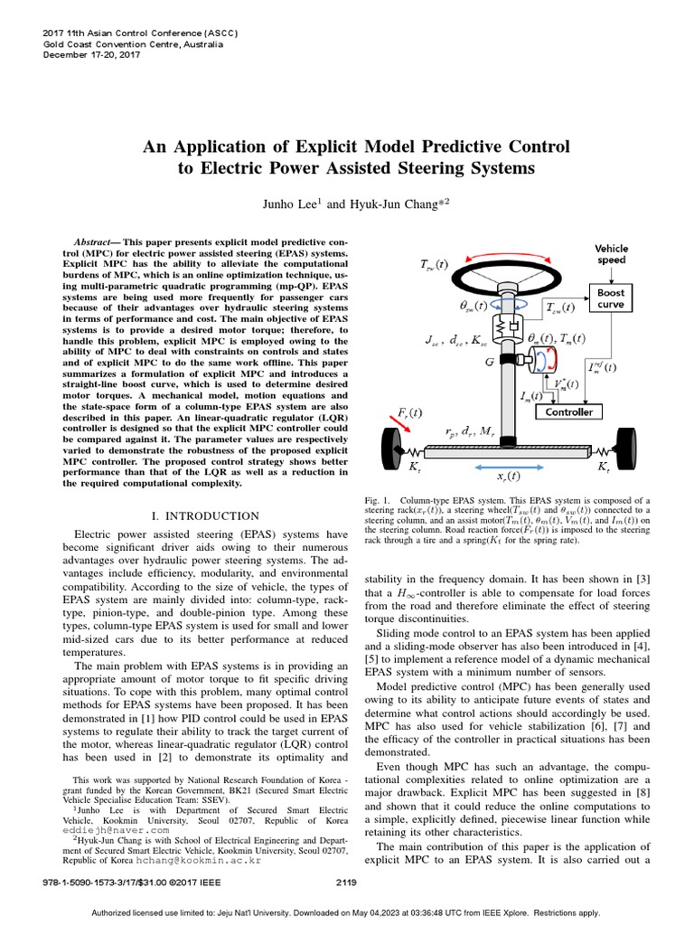 An Application Of Explicit Model Predictive Control To Electric Power