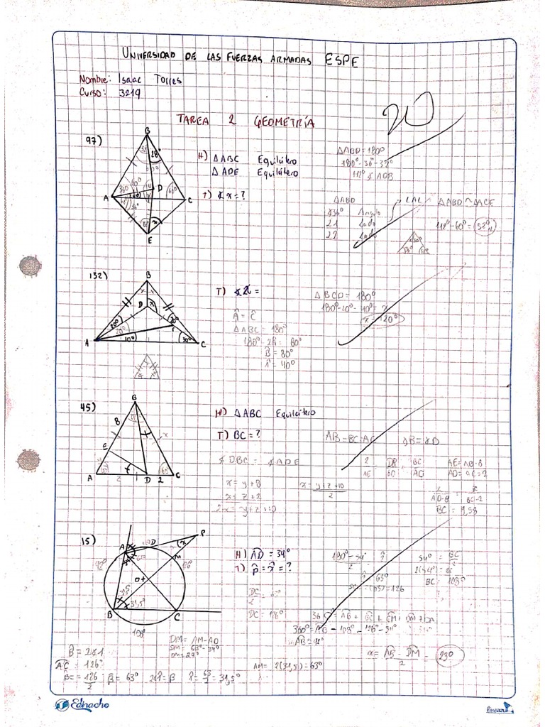 Tarea 2 Geometría Isaac Torres | PDF