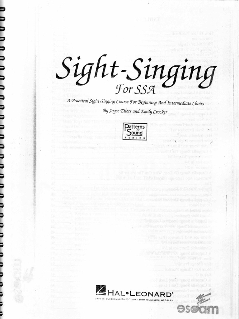 Sight Singing For SSA (Joyce Eilers) | PDF