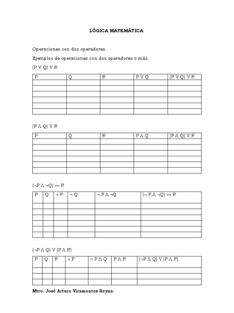 Operaciones Con Tres Variables. | PDF