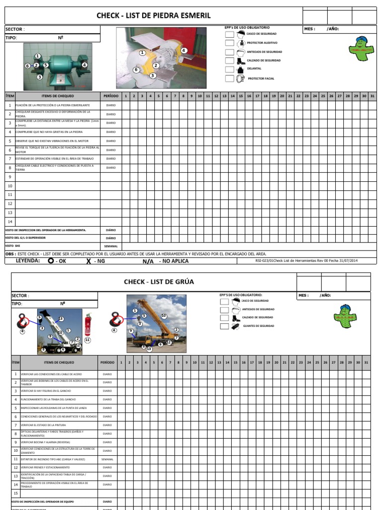 Check List Diario de Herramientas 2 | PDF | Bienes manufacturados | Equipo