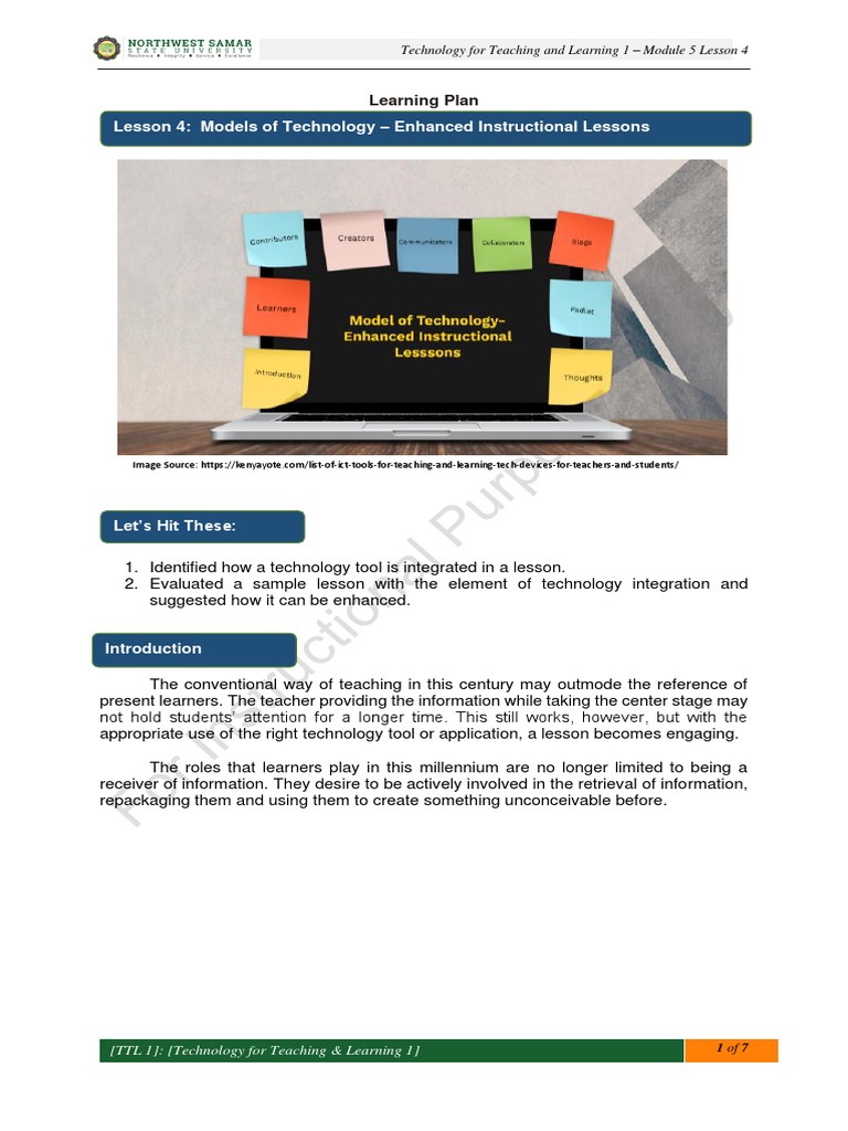 M5 Lesson 4 Ict | Download Free PDF | Learning | Blog