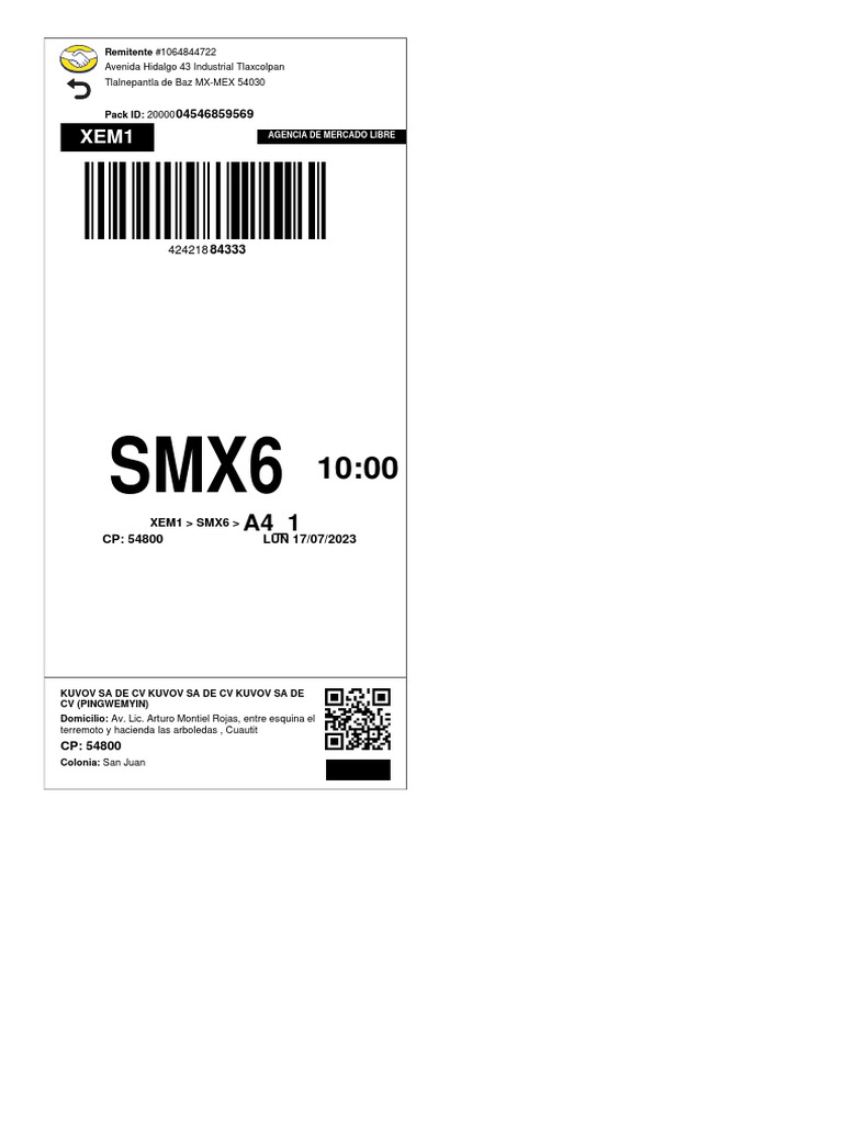 Shipment Labels 230708111953 | PDF