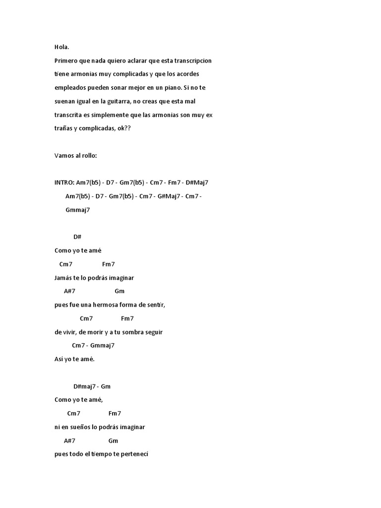 Luis Miguel Como Yo Te Ame | PDF