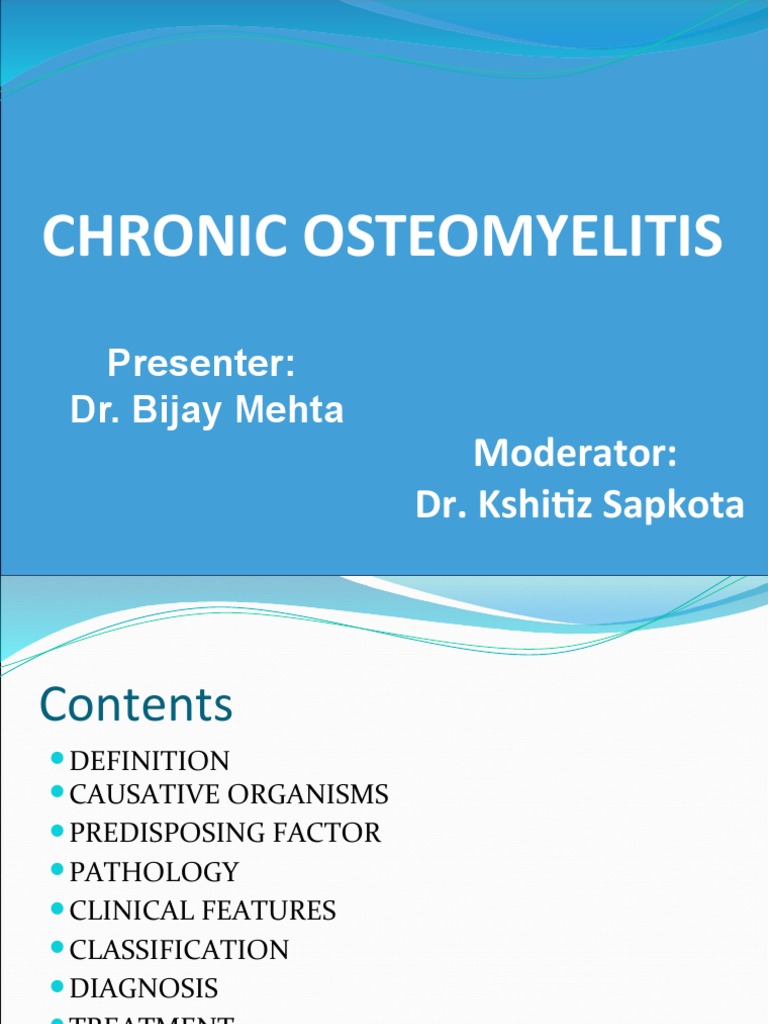 Chronic Osteomyelitis | PDF | Clinical Medicine | Medical Specialties
