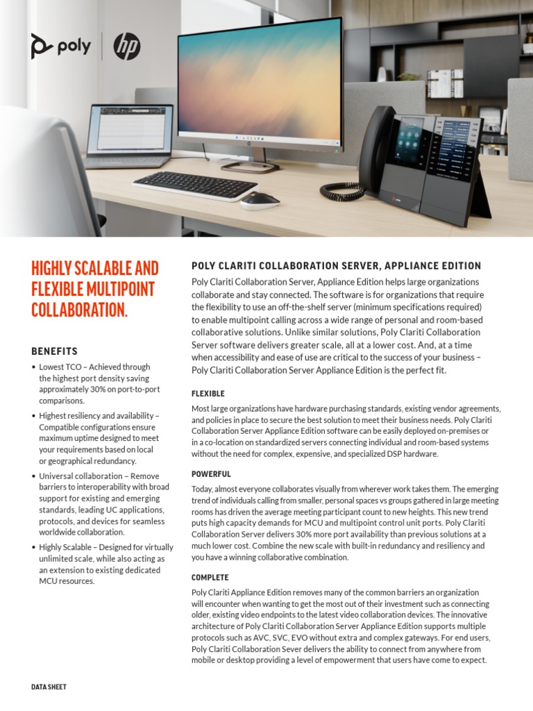 Poly Clariti Collaboration Server Appliance Edition Datasheet en | Download Free PDF | Solid ...