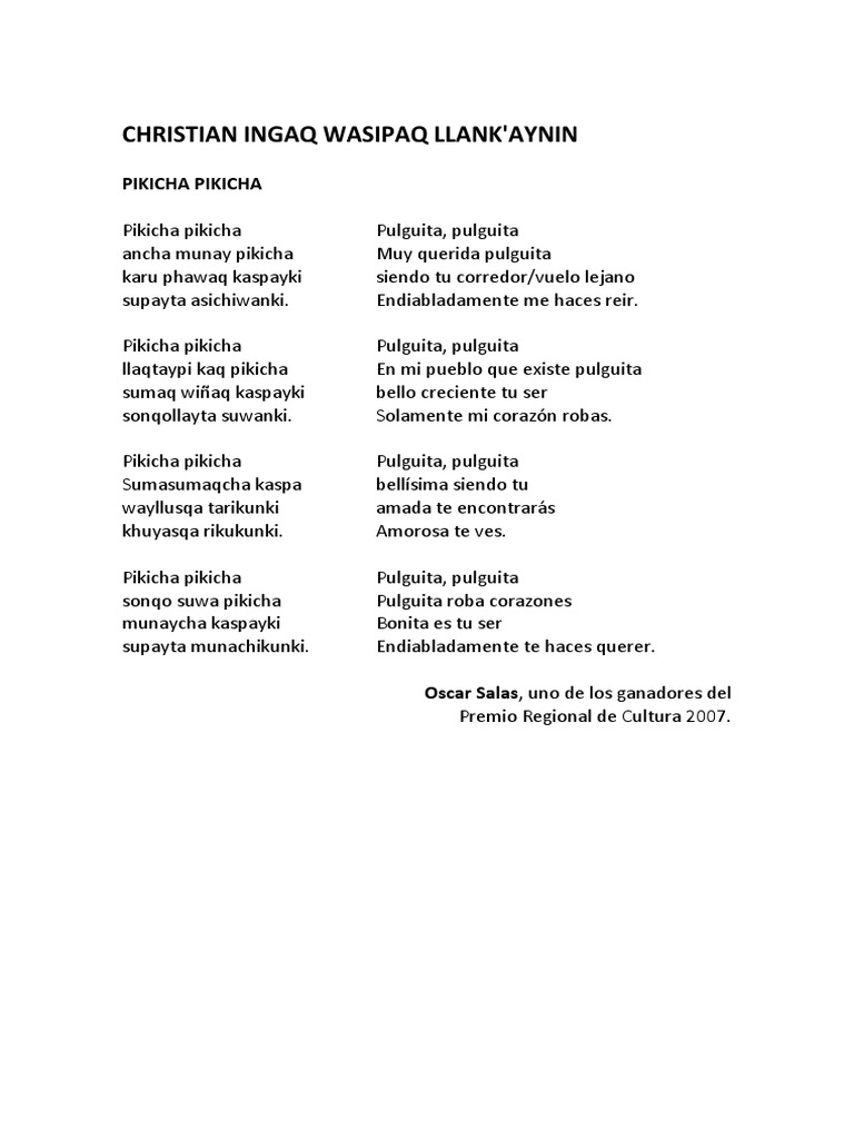 Christian Inga Qechua III | PDF