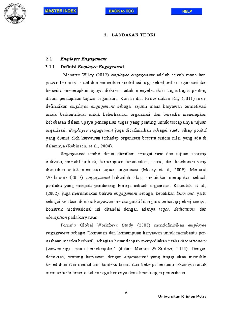 Employee Engagement Indicator Schaufeli | PDF