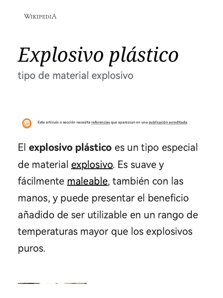 Explosivo Plástico | PDF