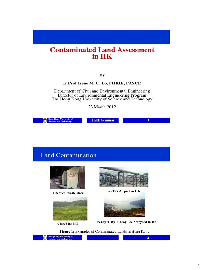 Contaminated Land Assessment | PDF | Environmental Remediation | Risk ...