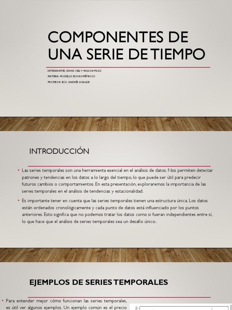 COMPONENTES DE UNA SERIE DE TIEMPO | PDF | Series de tiempo | Econometría