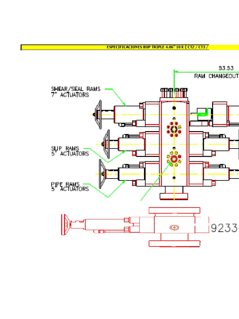 Especificaciones Bop Triple 4.06" 10 K (Ct2 / Ct3 / Ct5 / Ct6) | PDF ...
