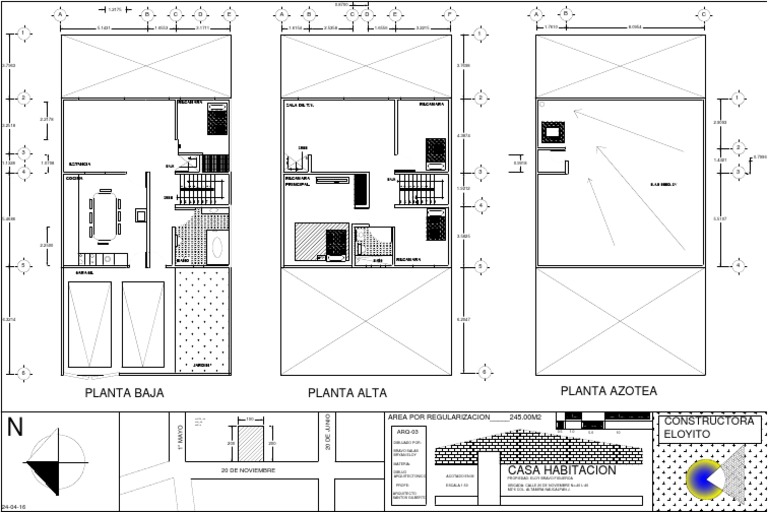 Planta Azotea Planta Alta Planta Baja: Constructora Eloyito | PDF
