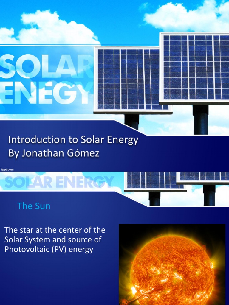 Solar Energy Oral Presentation | PDF