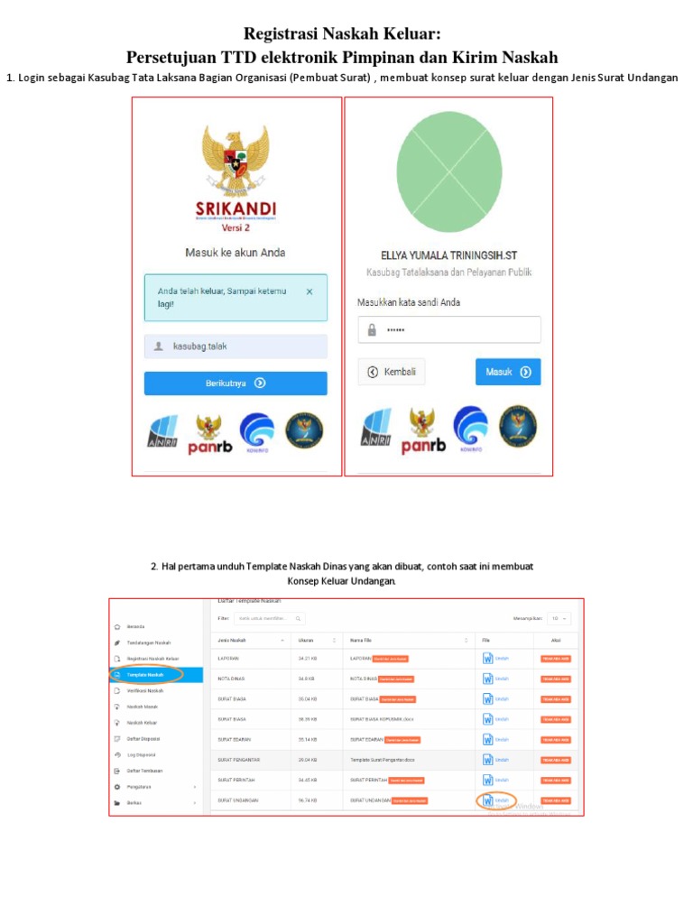 Registrasi Naskah Keluar | PDF
