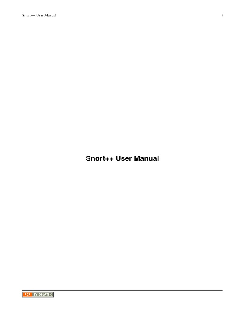 Snort User Manual | PDF | Computer Engineering | Internet Snort User Manual | PDF | Computer Engineering | Internet