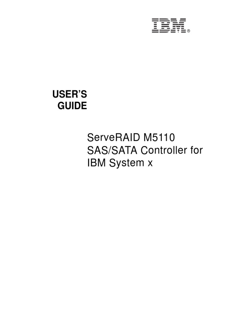 ServeRAID M5110 SASSATA Controller For IBM System X | PDF | Hard Disk ...