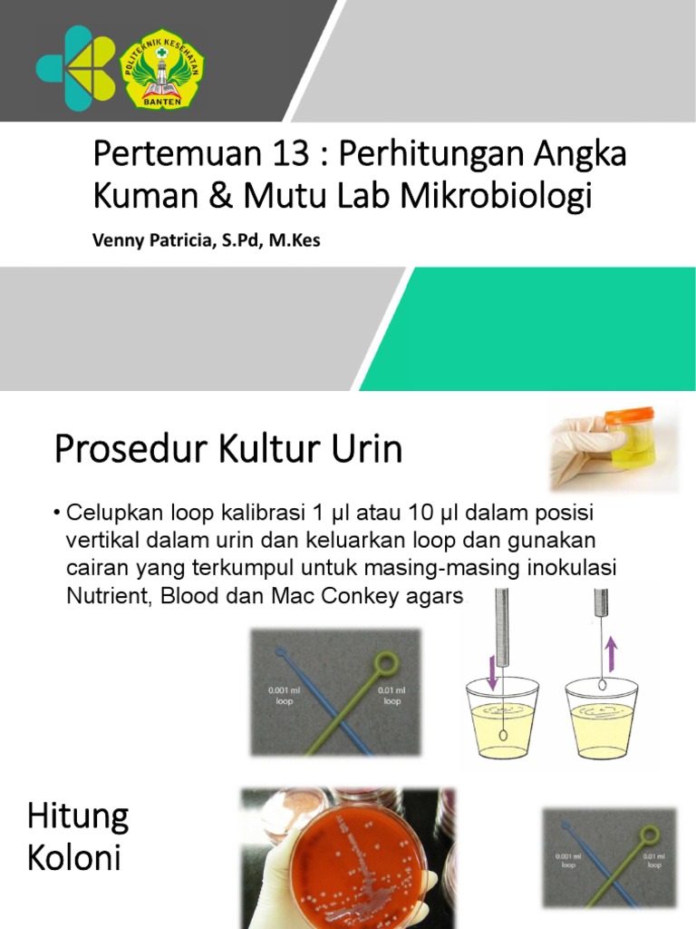Pertemuan 13 - Angka Kuman & Mutu Lab Mikrobiologi | PDF