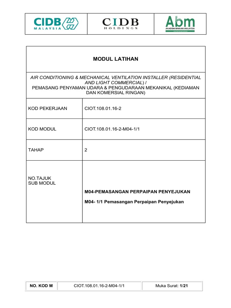 6.0 Modul Latihan - M04-01 | PDF