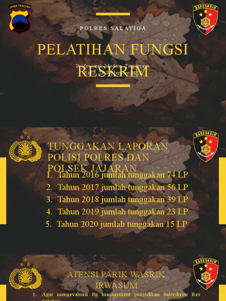 Paparan Pelatihan Fungsi Reskrim | PDF
