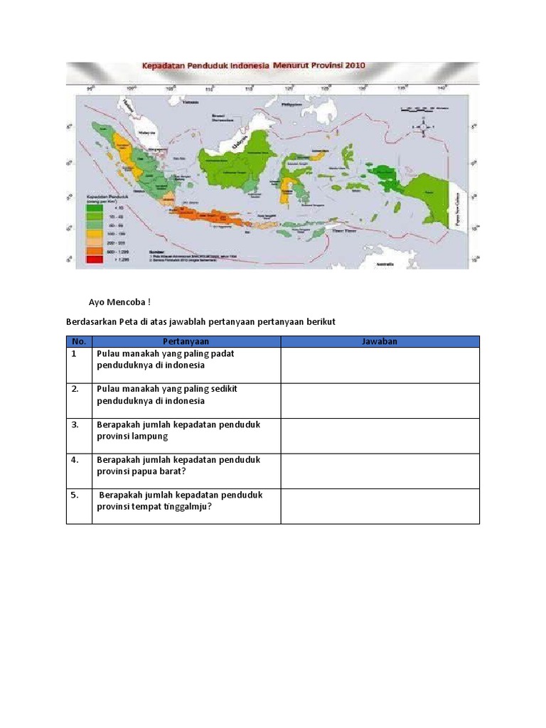 LKPD Ips 7 Persebaran Penduduk | PDF