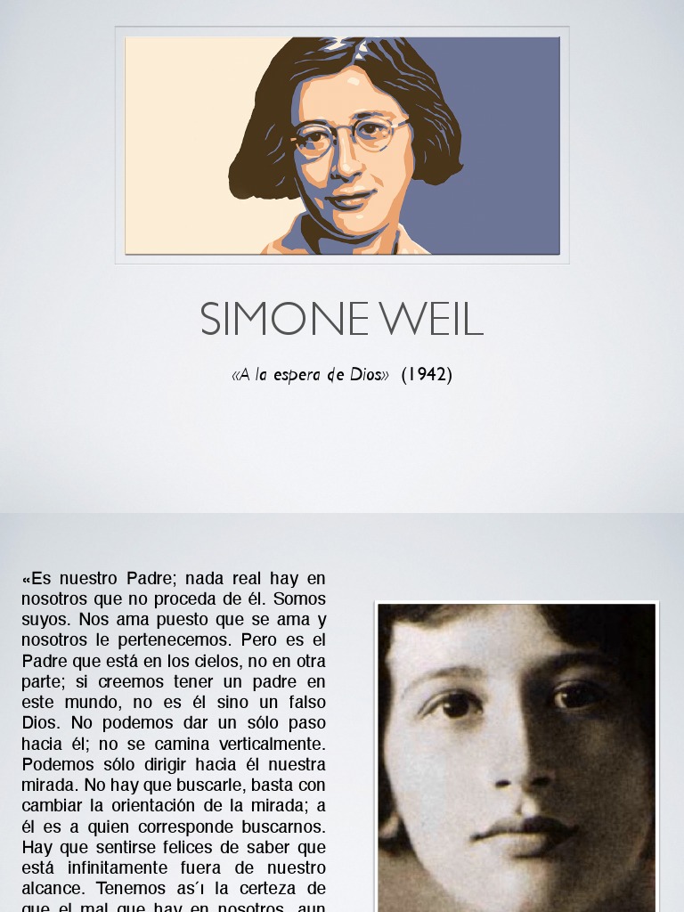 Copia de Simone Weil | PDF | Dios | Omnipotencia