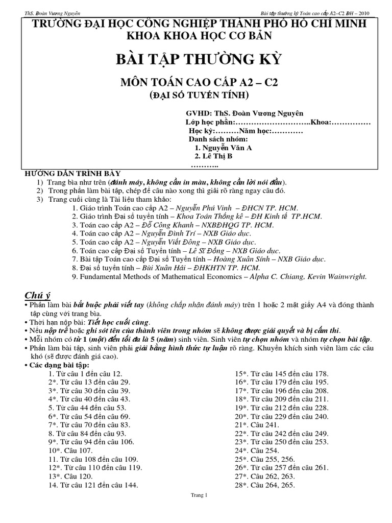Bai Tap Tong Hop C2 | PDF