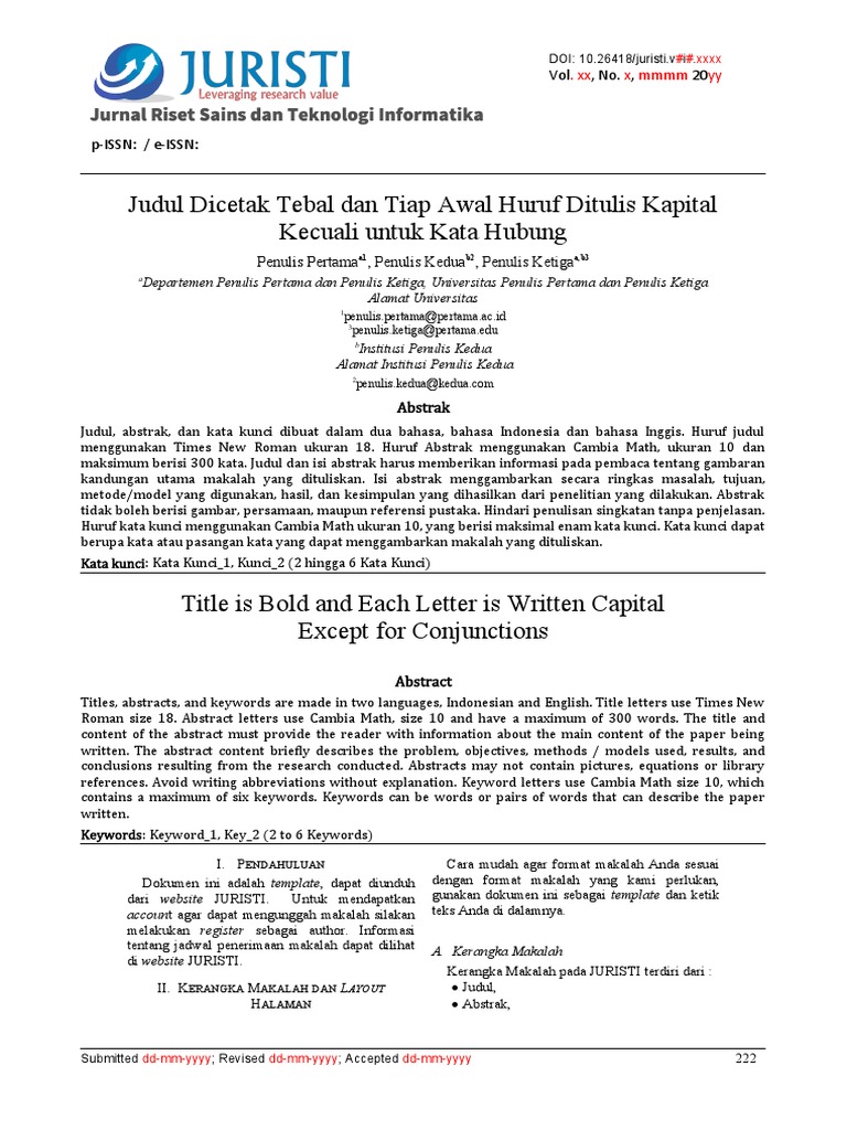 Template Juristi 2022 | PDF