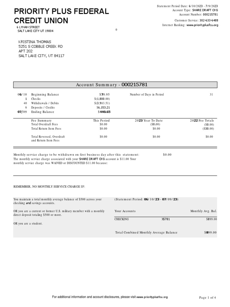 Statement 2023 07 09 | PDF | Transaction Account | Overdraft