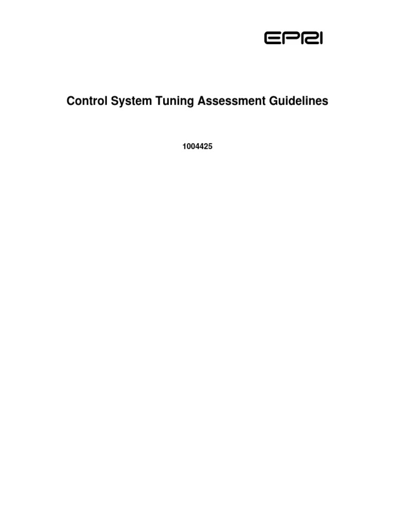 Control System Tuning Assessment Guidelines | PDF Control System Tuning Assessment Guidelines | PDF