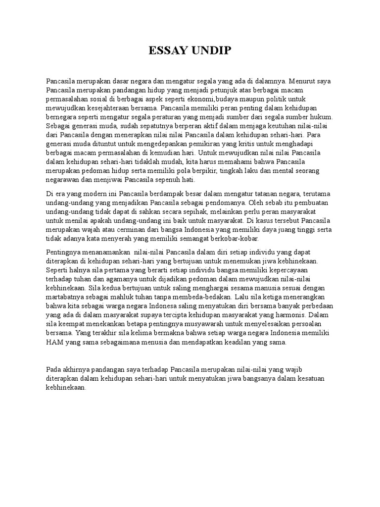Essay Undip 2.0 | PDF