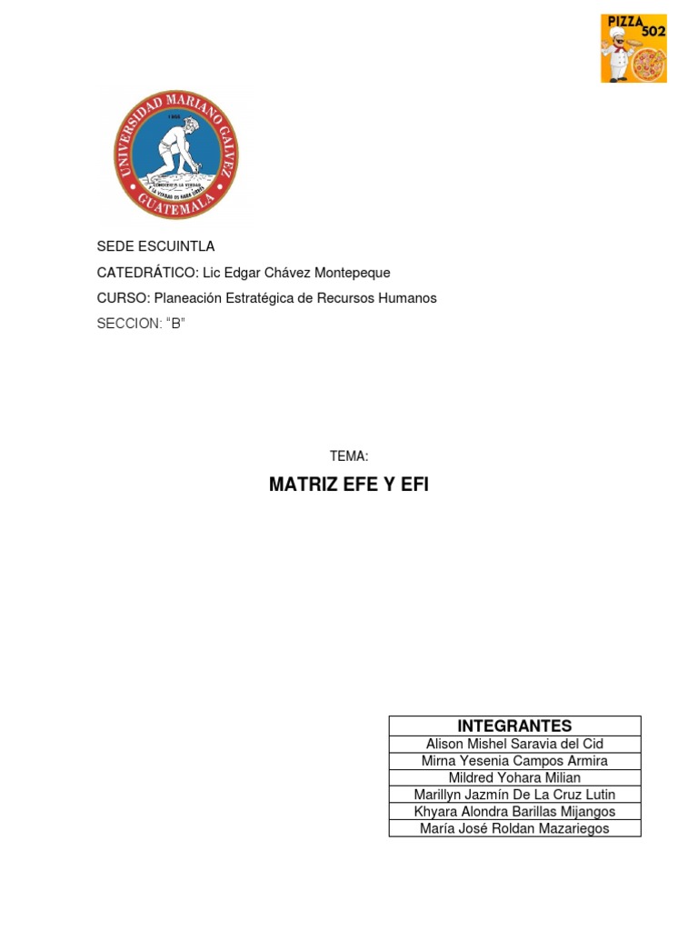 Matriz Efe y Efi | PDF | Business | Negocios económicos