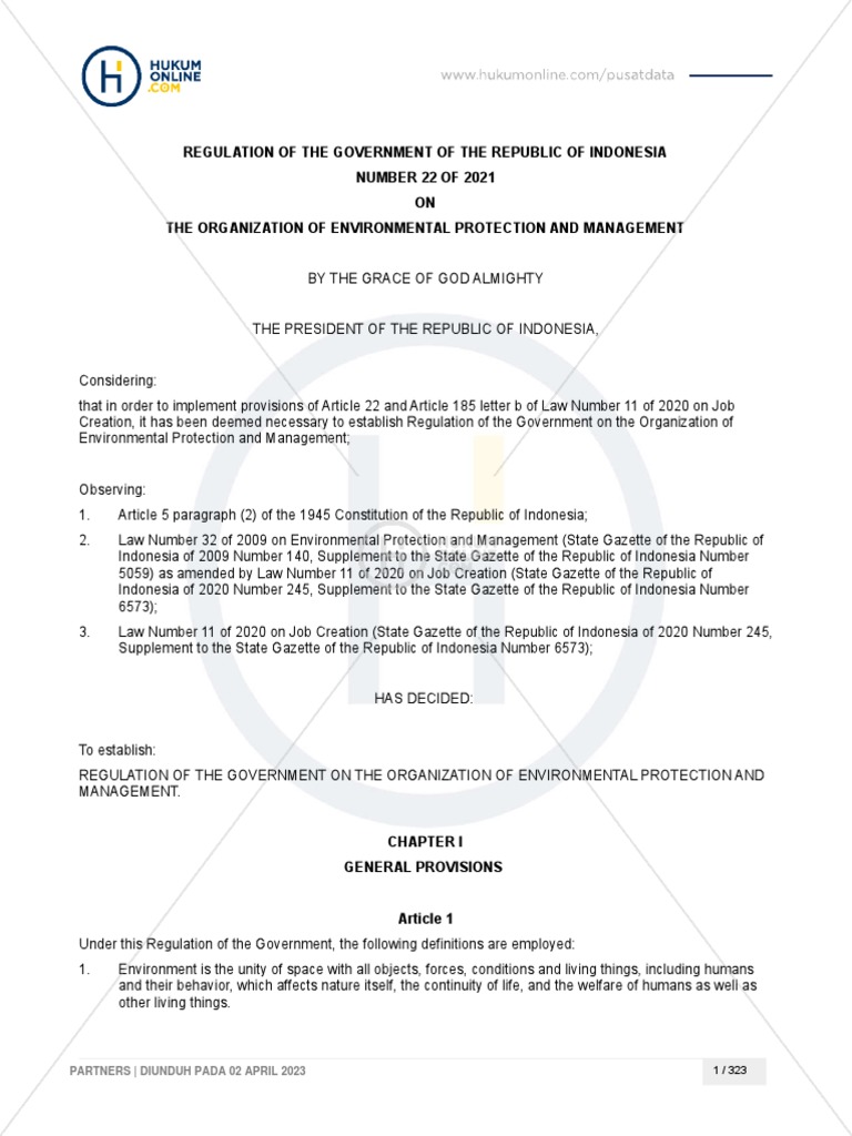 Pp No 22 2021 English Pdf