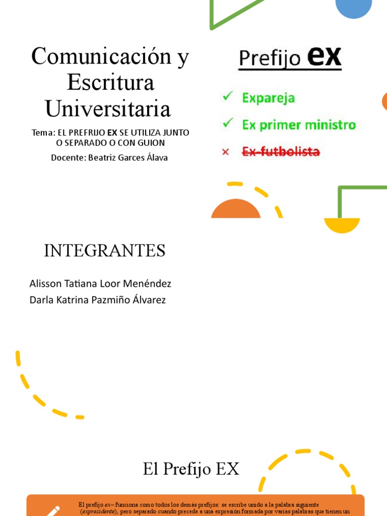 Exposicion de Prefijo Ex | PDF