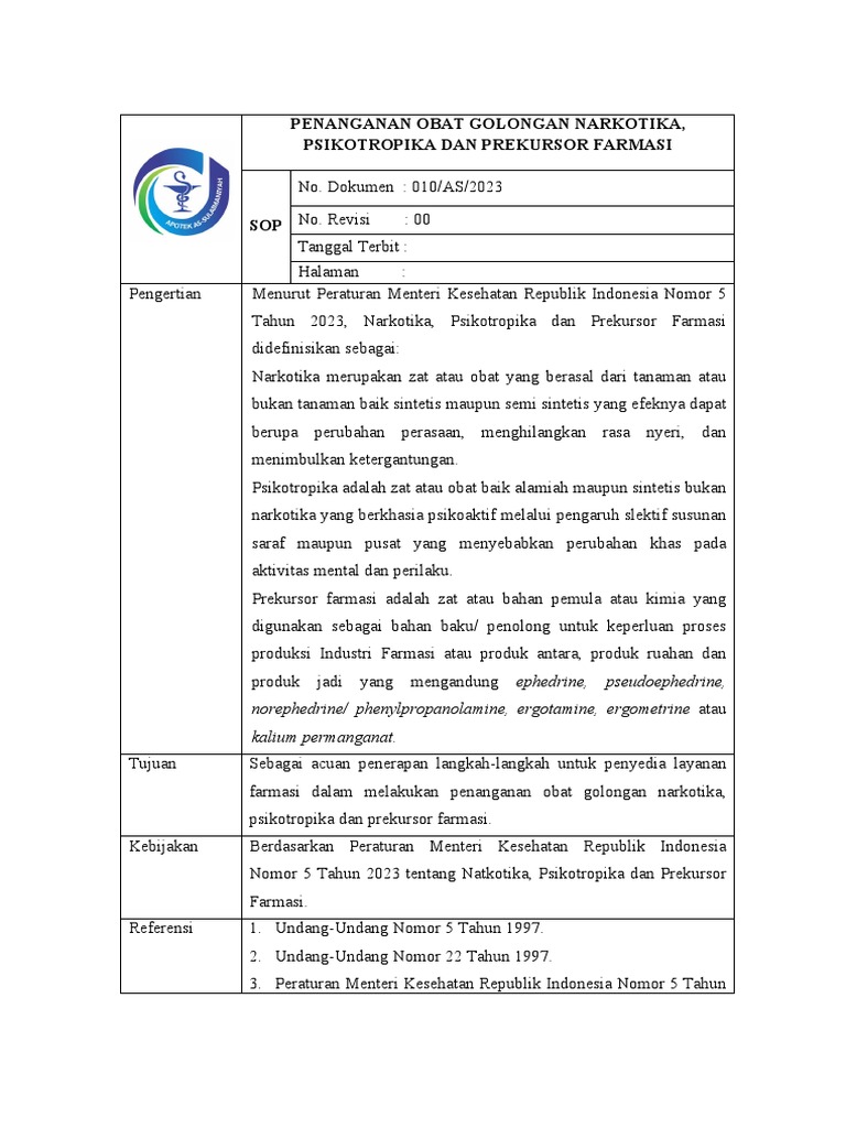 010 SOP Psiko Narko | PDF