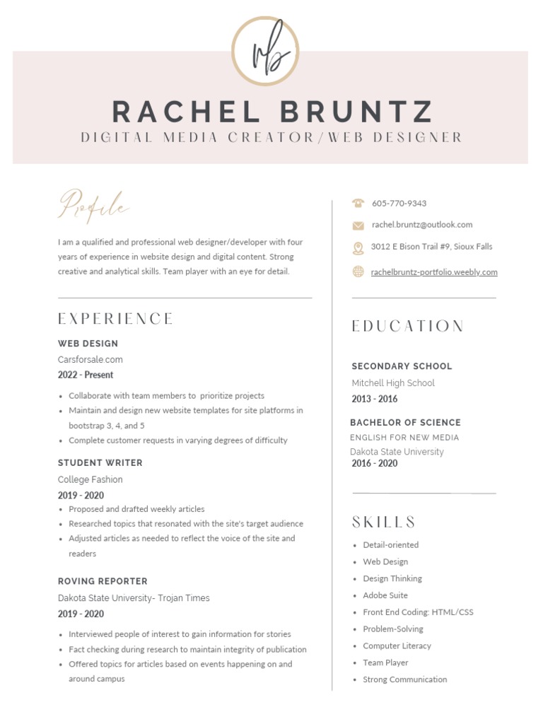 Minimalist Clean Signature CV Resume | PDF