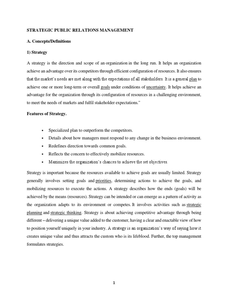 Combined Notes Strategic Public Relations Management | PDF | Strategic ... Combined Notes Strategic Public Relations Management | PDF | Strategic ...
