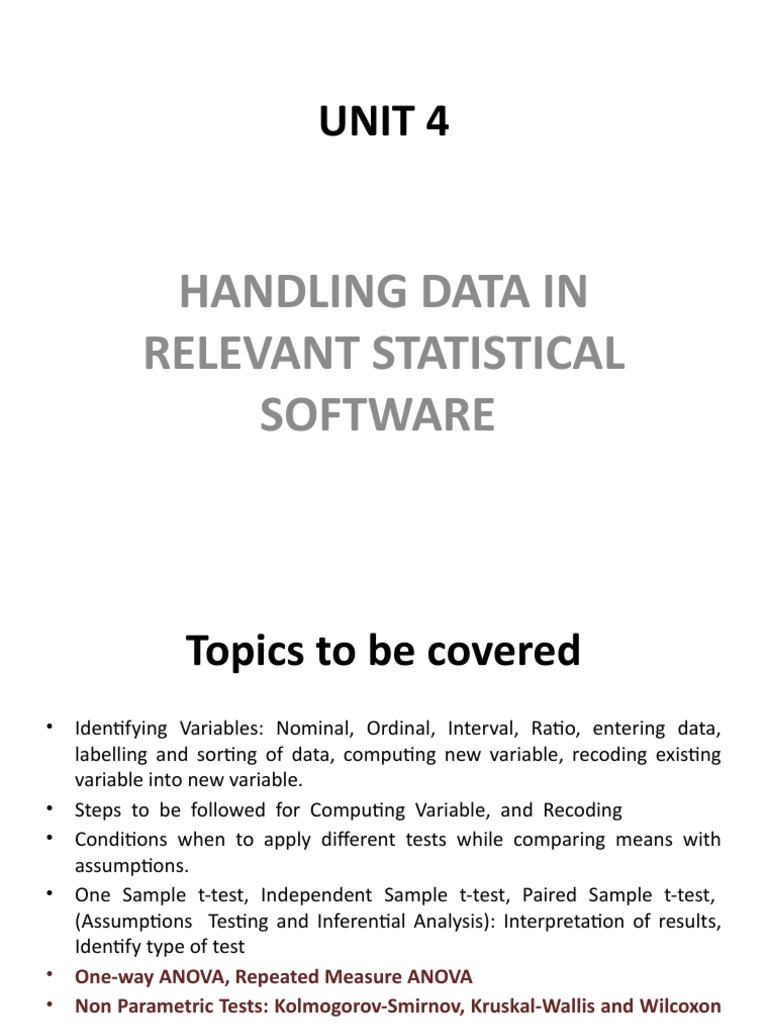 SPSS - UNit 4 - SEC | PDF