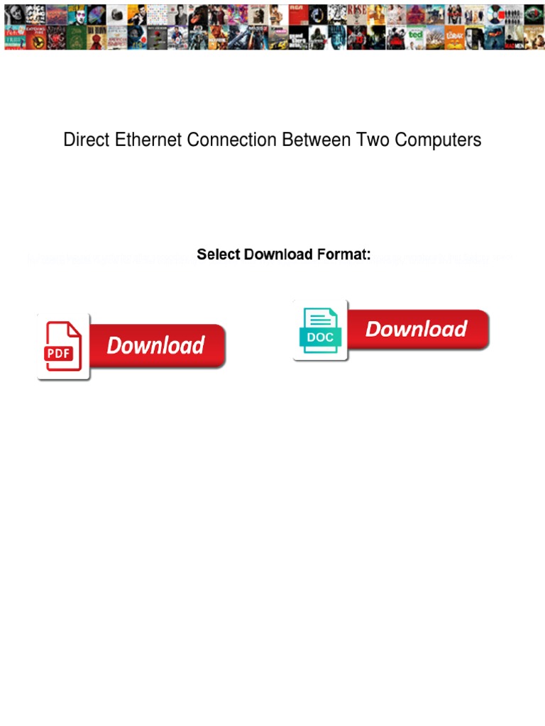 Direct Ethernet Connection Between Two Computers | PDF