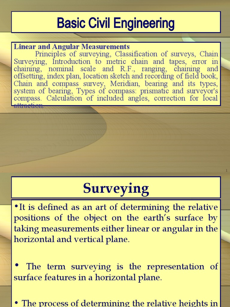Basic Civil Engg-Part 1 | PDF | Surveying | Trigonometry