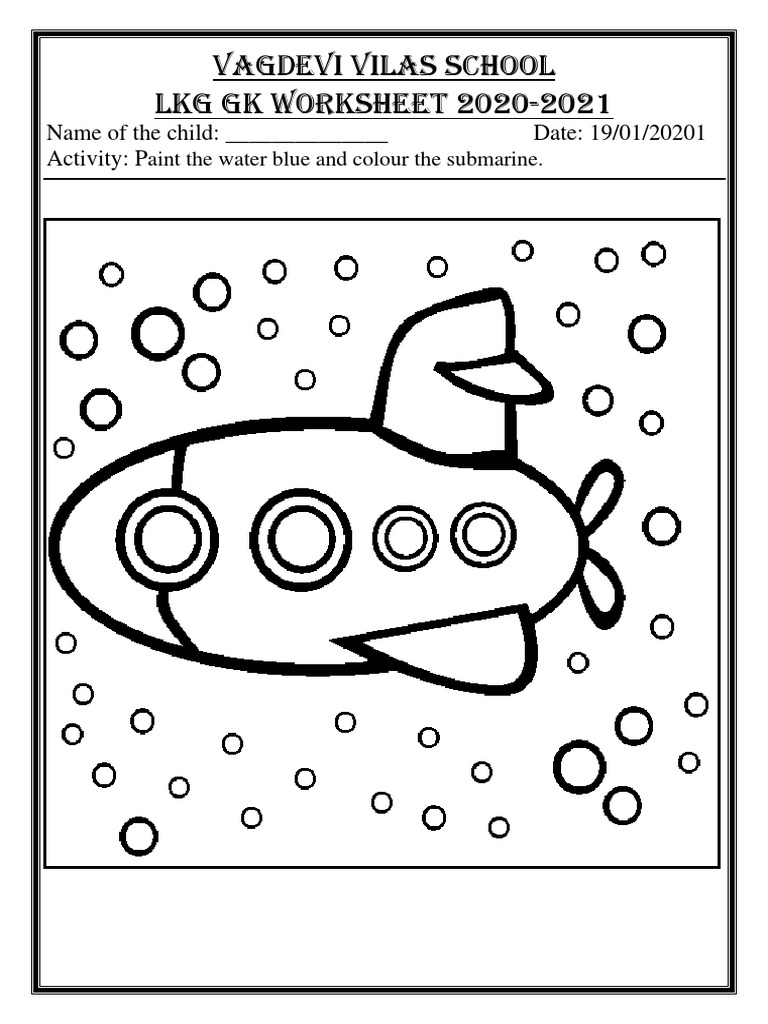 LKG GK Worksheet.. | PDF