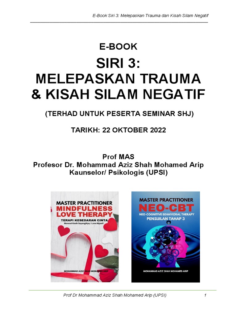 Siri 3 - Melepaskan Trauma Dan Kisah Silam Negatif | PDF