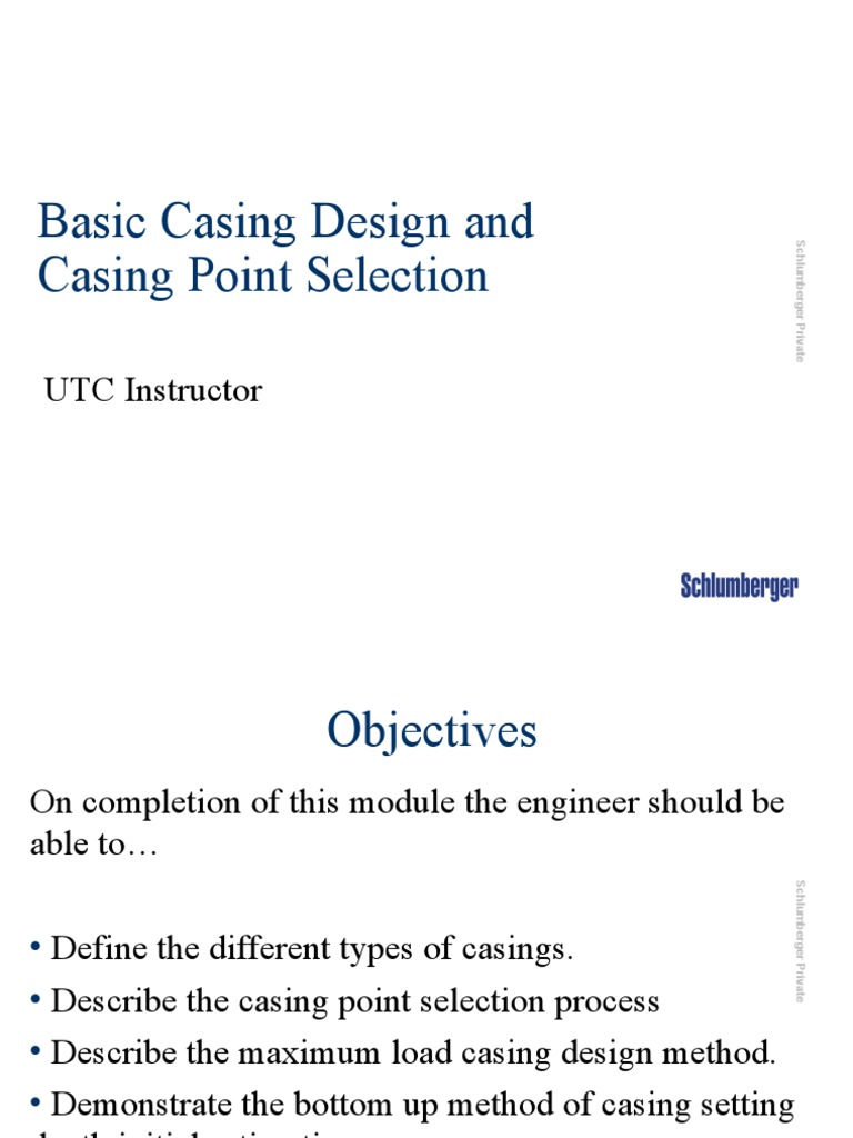 Basic Casing Design and Casing Point Selection | PDF