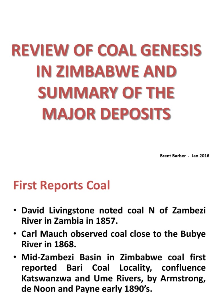 Zimbabwe Coal Deposits Analysis | PDF