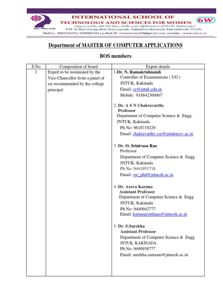 6 University Department of Mca | PDF