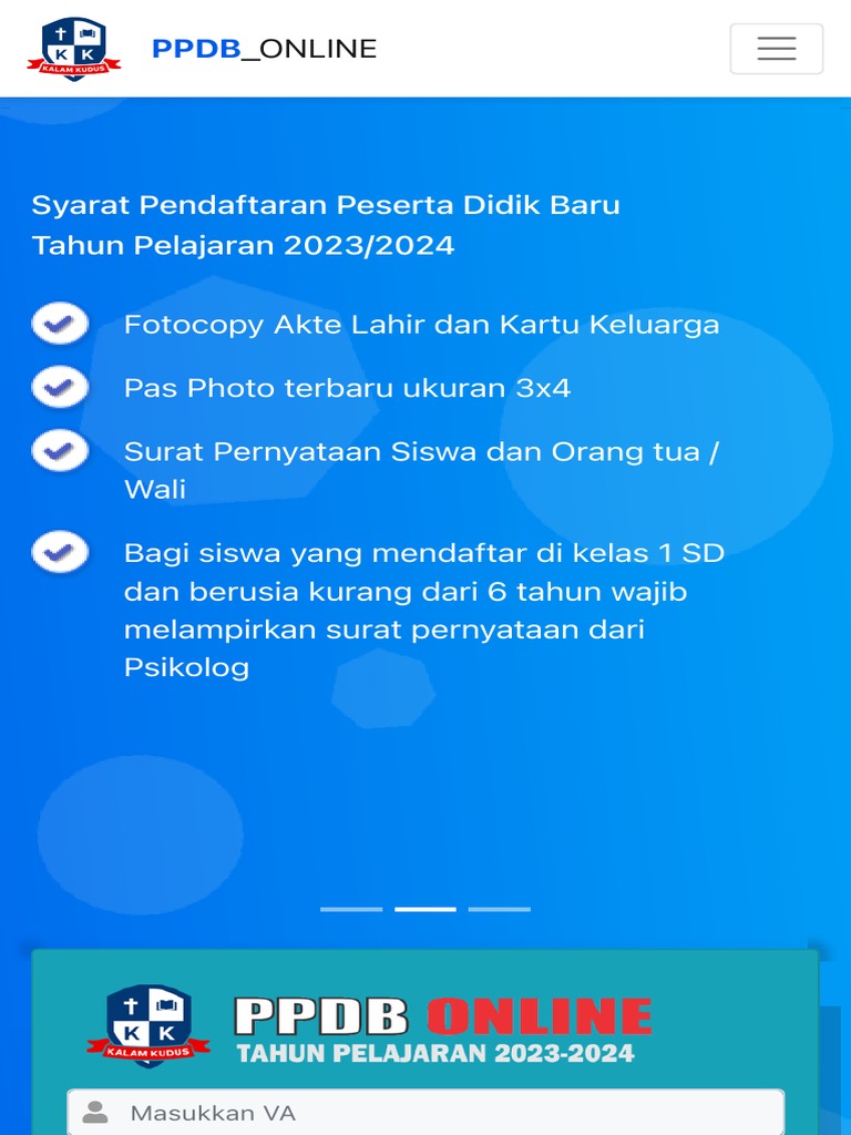 PPDB Online Sekolah Kristen Kalam Kudus Pematang Siantar | PDF