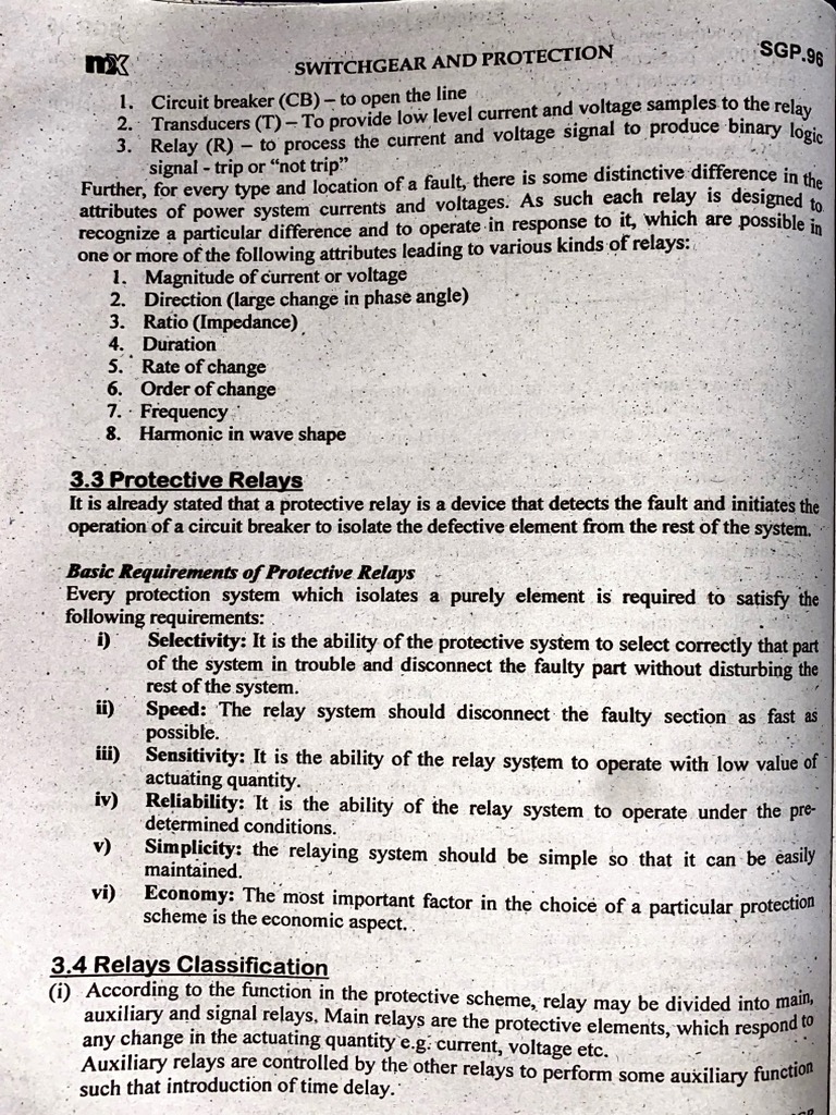 Switchgear And Protection Pdf