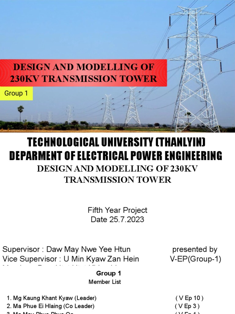 230kV Transmission Tower Design Project | PDF | Electric Power ...