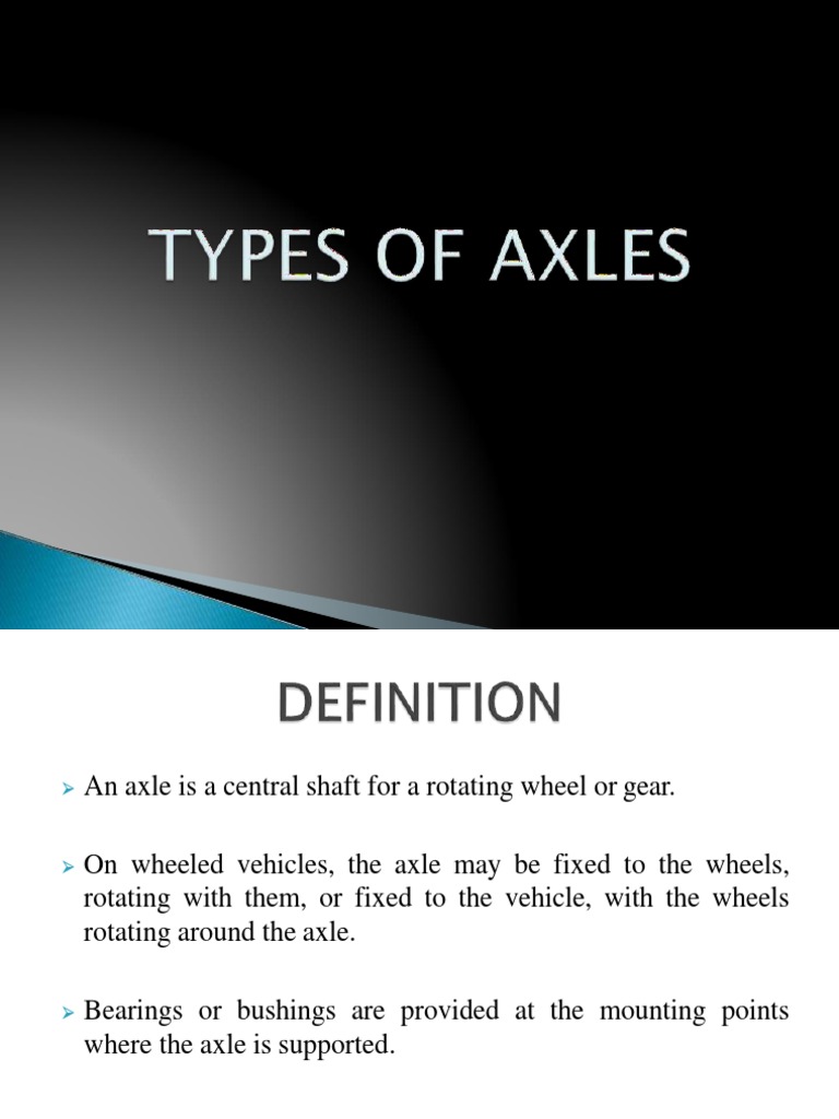 Axles | PDF | Axle | Transport